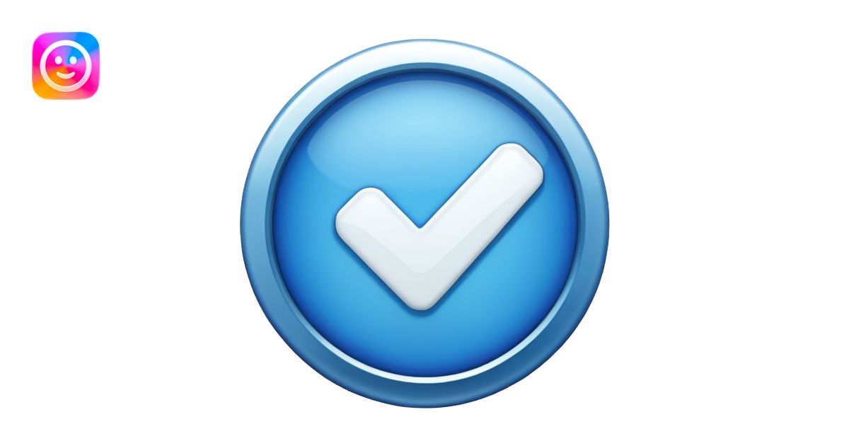 Instagram blue tick verified badge emoji emoji | AI Emoji Generator