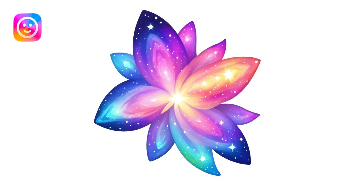 Sparkly gradient nebula fakemon-creature emoji | AI Emoji Generator