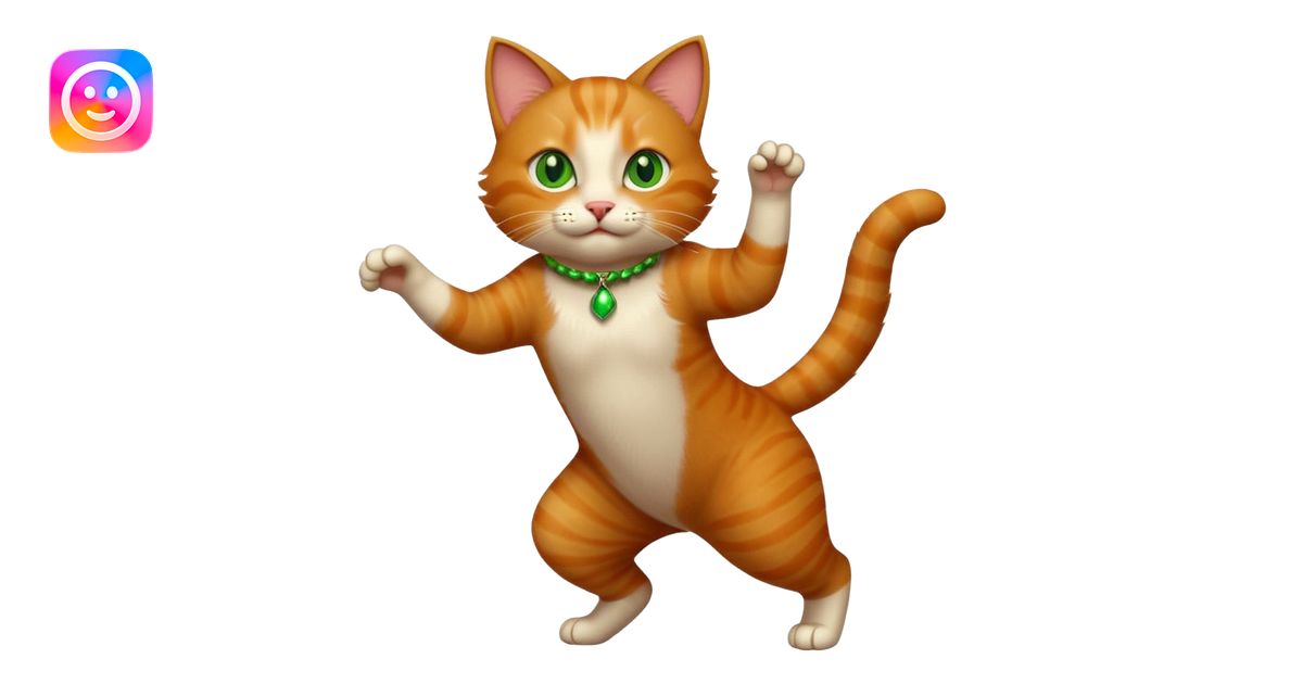 Dancing cat emoji | AI Emoji Generator