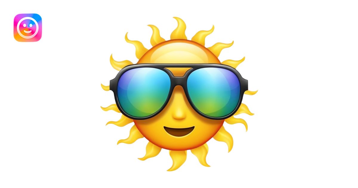 sun glasses with radiation waves emoji | AI Emoji Generator