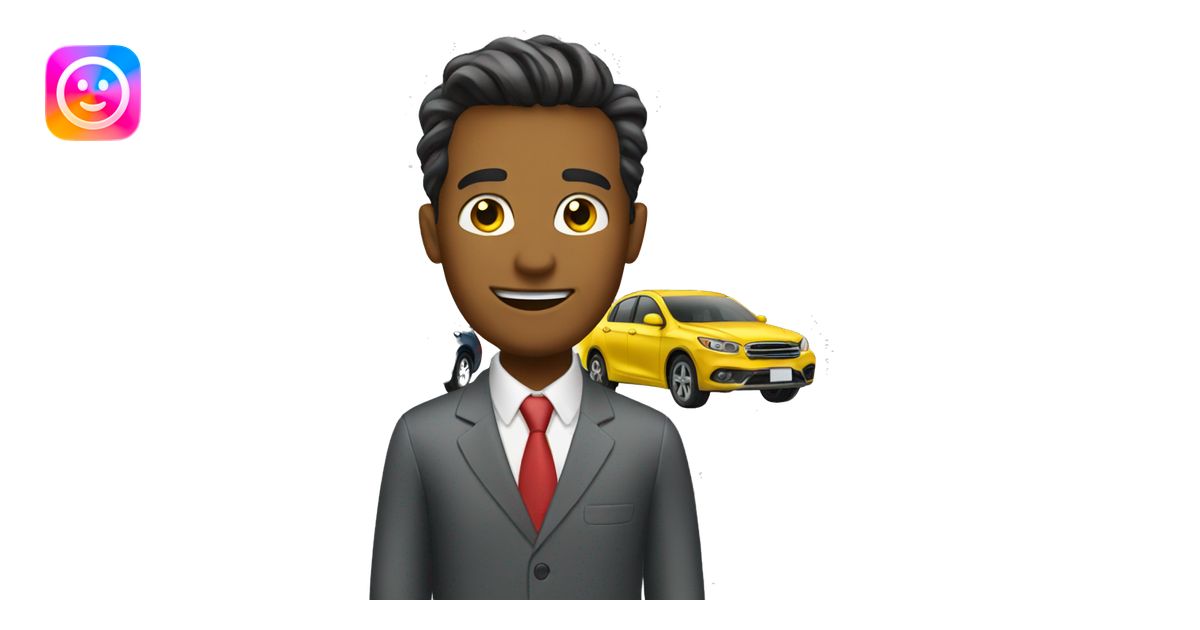 Car salesman emoji | AI Emoji Generator