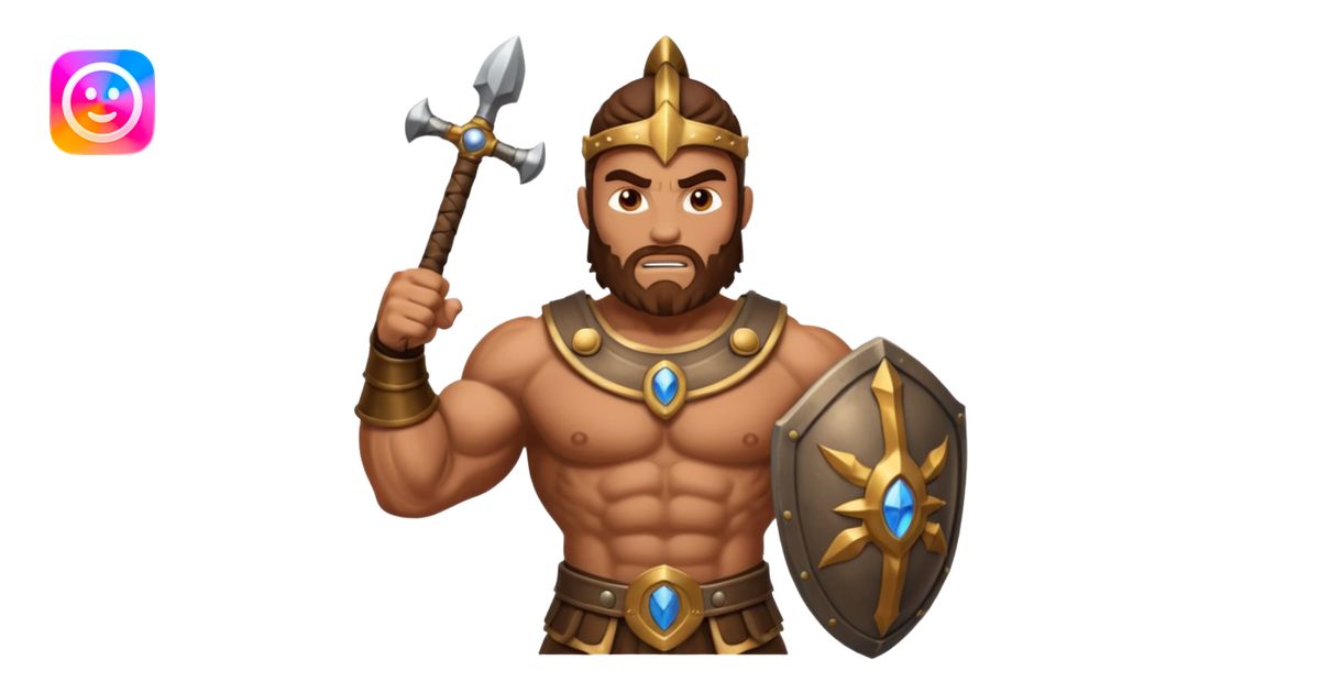 goliath giant from the bible ready for battle emoji | AI Emoji Generator
