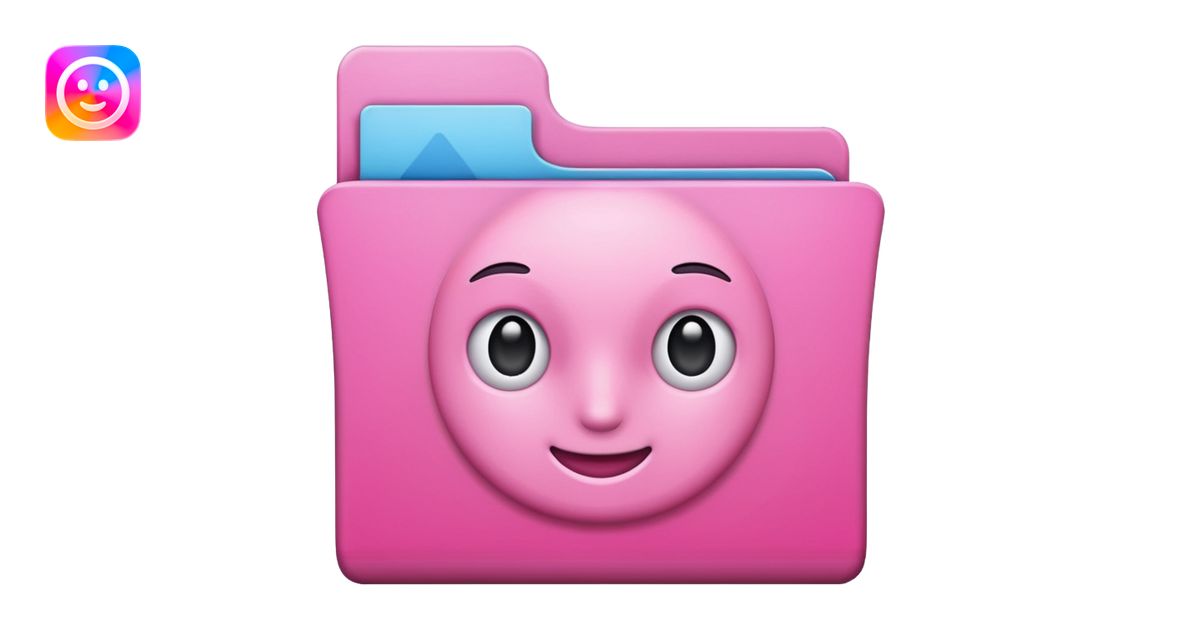mix pink forward facing folder emoji | AI Emoji Generator
