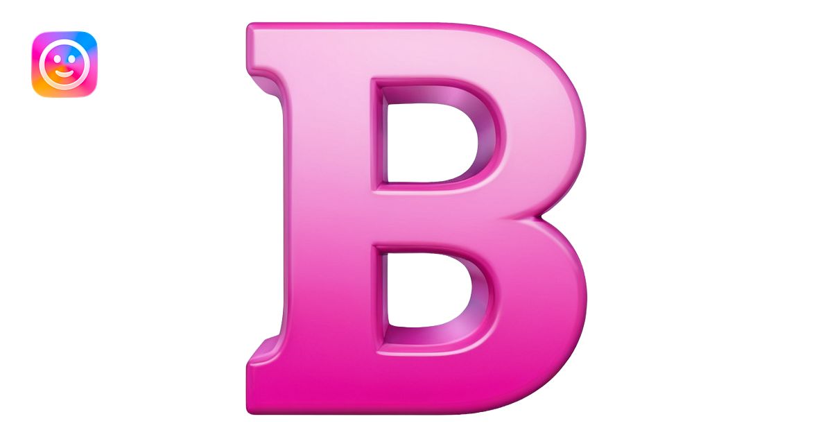 mix color pinks 3d letter p emoji | AI Emoji Generator