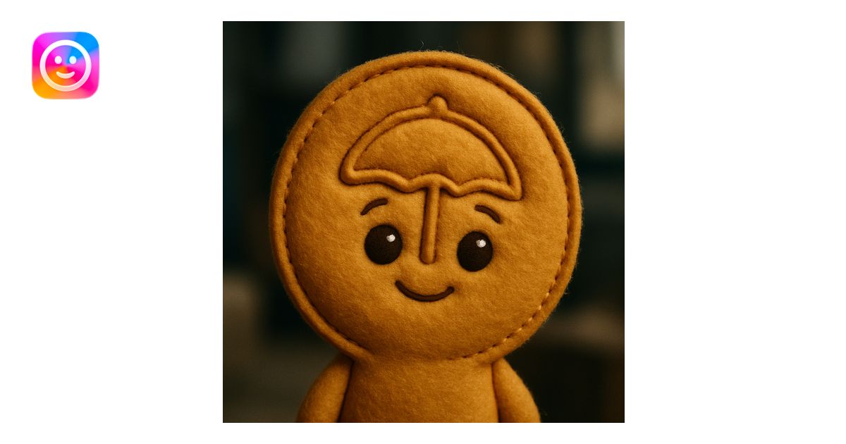 dalgona candy with umbrella shape, inspired by Squid Game 3D ...