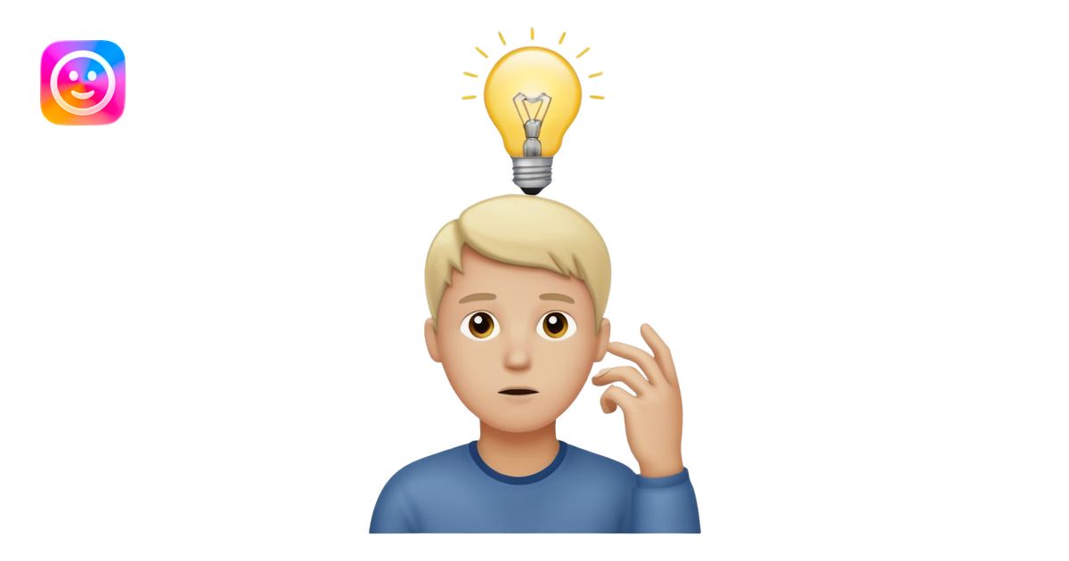 Generate a realistic emoji of someone someone figuring something out ...