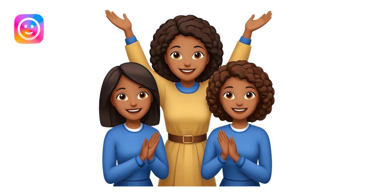 Beautiful Christian black women praising God emoji | AI Emoji Generator