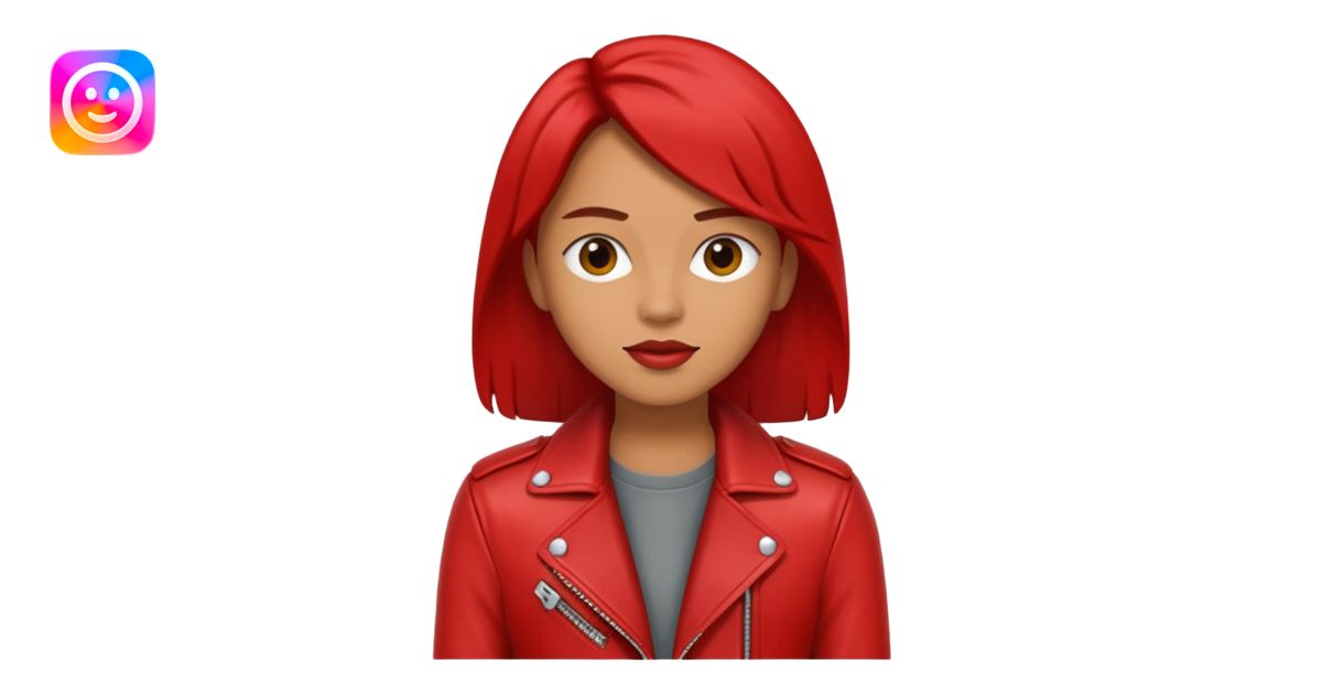 The singer red leather emoji | AI Emoji Generator