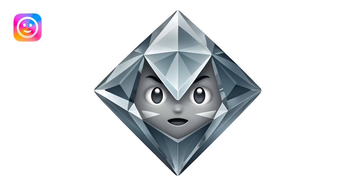 Dirty diamond surround by smoke emoji | AI Emoji Generator