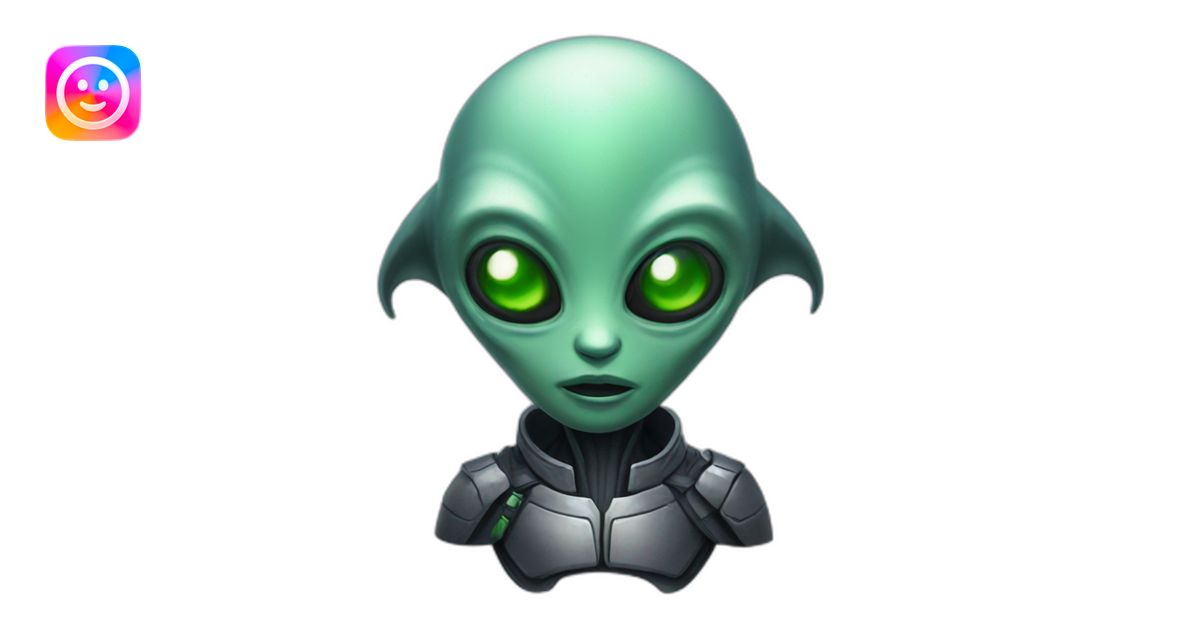 "temporal reflection alien" emoji | AI Emoji Generator