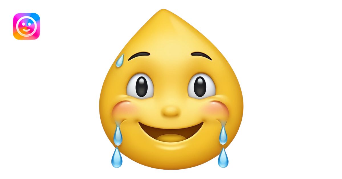Smile emoji with tears emoji | AI Emoji Generator