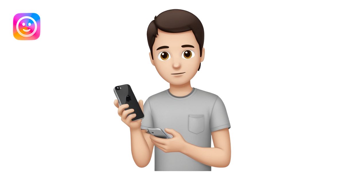 make a white guy with dark brown hair, with a simple white o grey shirt ...