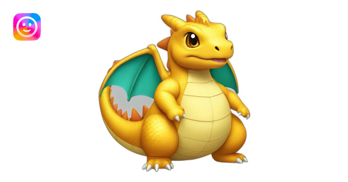 dragonite-pokemon emoji | AI Emoji Generator