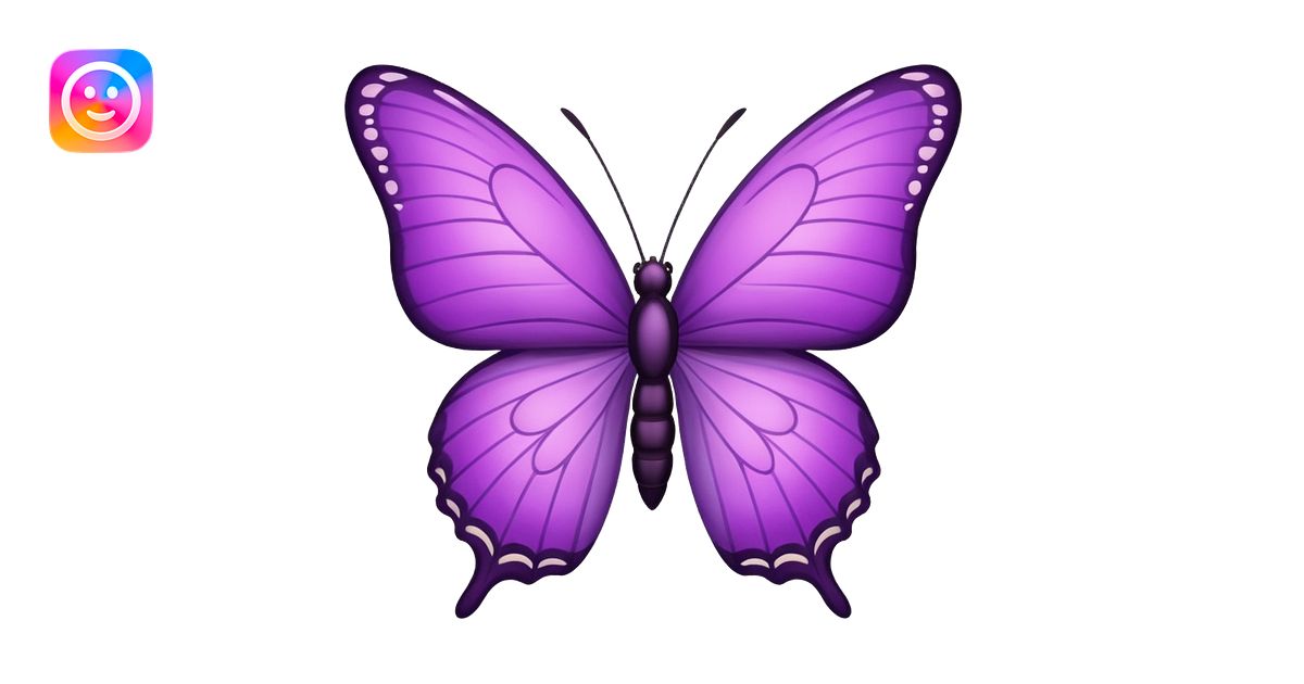 Borboleta roxa emoji | AI Emoji Generator