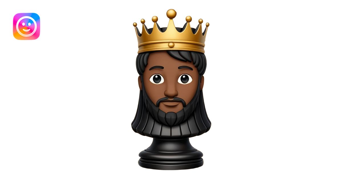 Black king of chess emoji | AI Emoji Generator