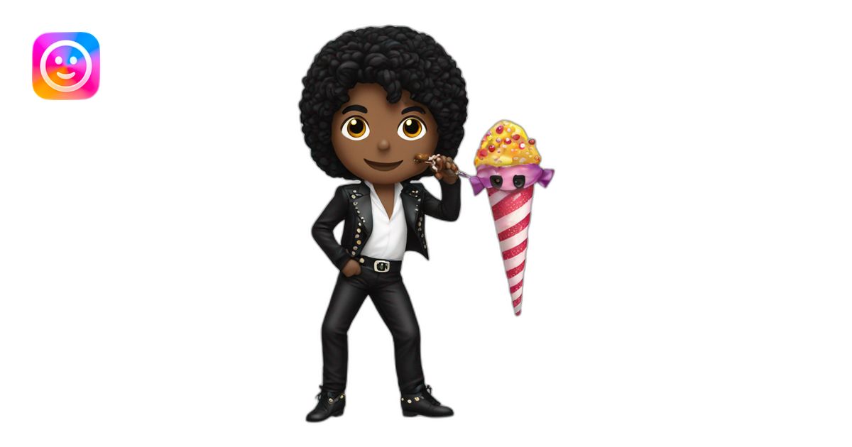 Michael jackson with candy emoji | AI Emoji Generator