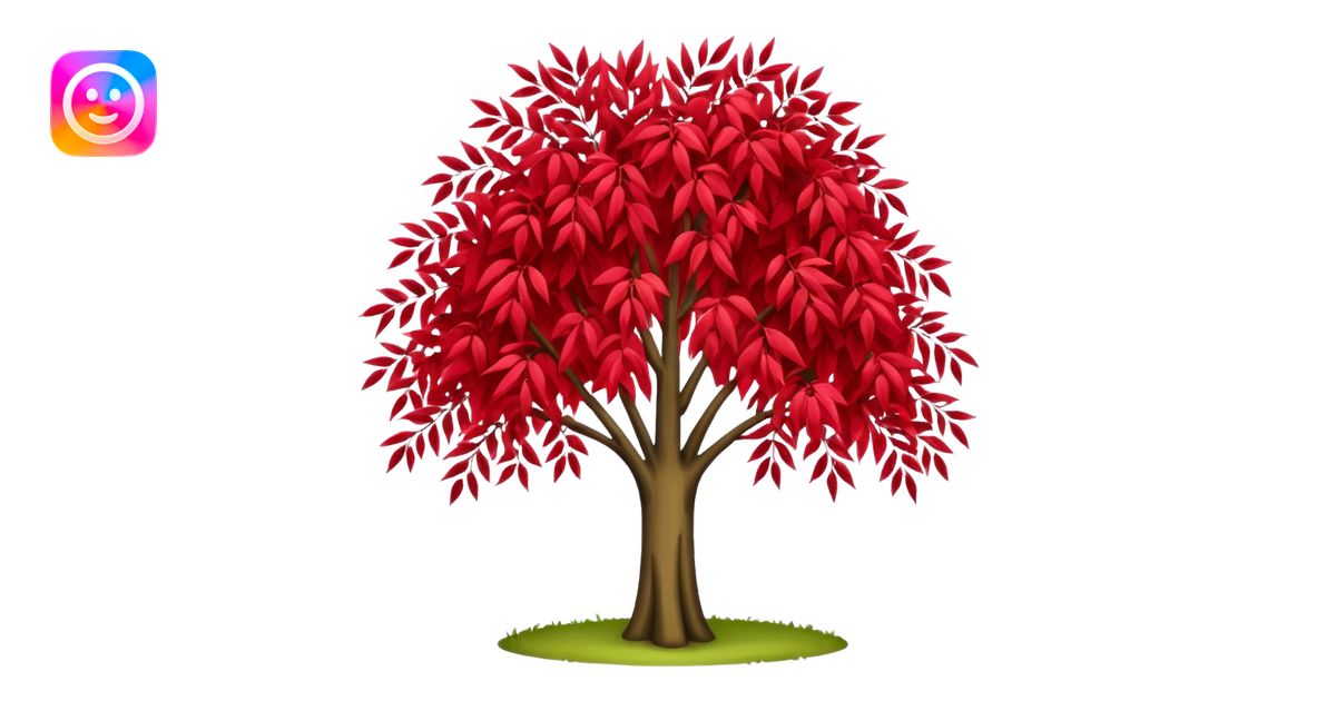 willow Tree with full red emoji | AI Emoji Generator