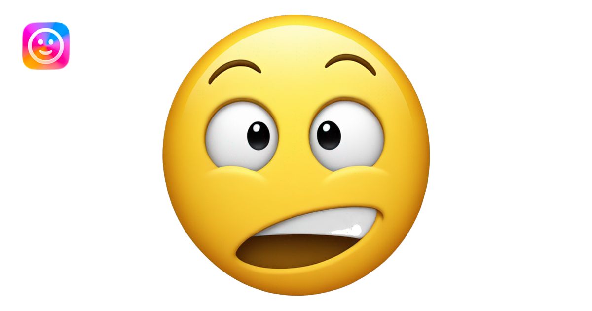 Embarrassed smiley face with a side look emoji | AI Emoji Generator