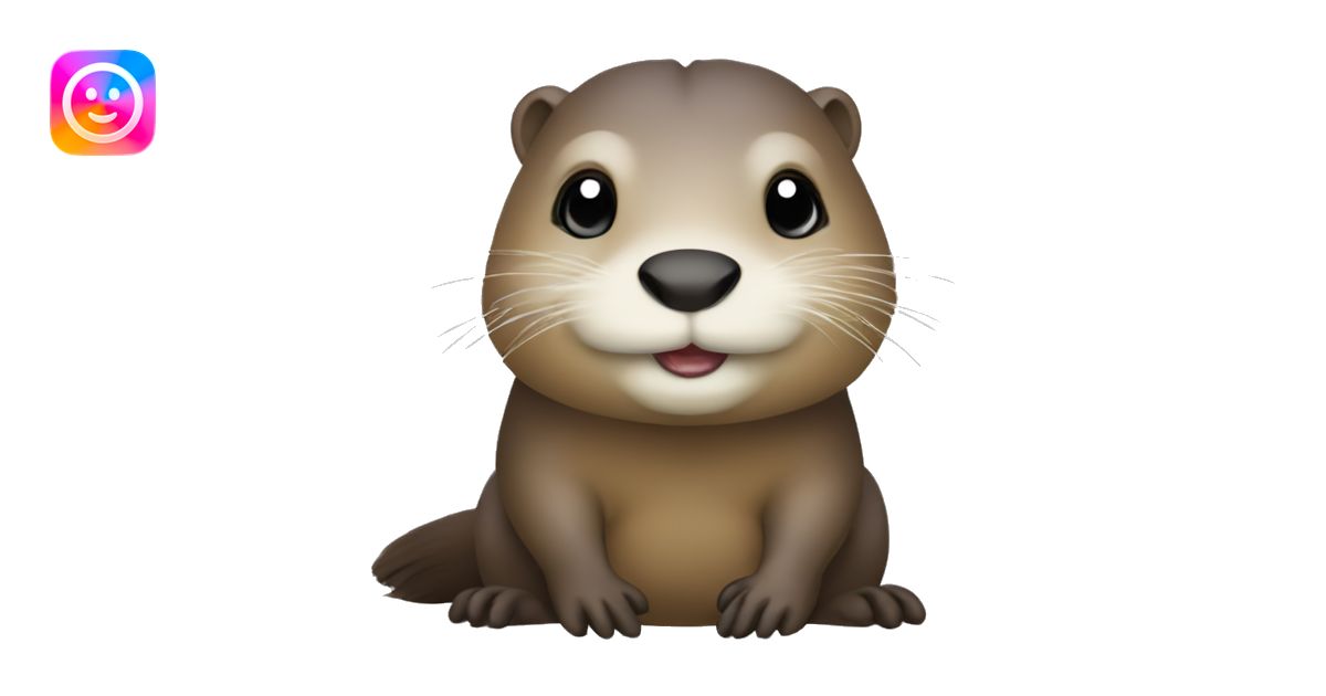 Cute Nutria animal emoji | AI Emoji Generator