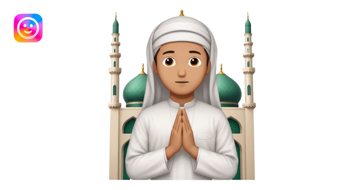 A person praying in Islam religion make it a 2d pls emoji | AI Emoji ...