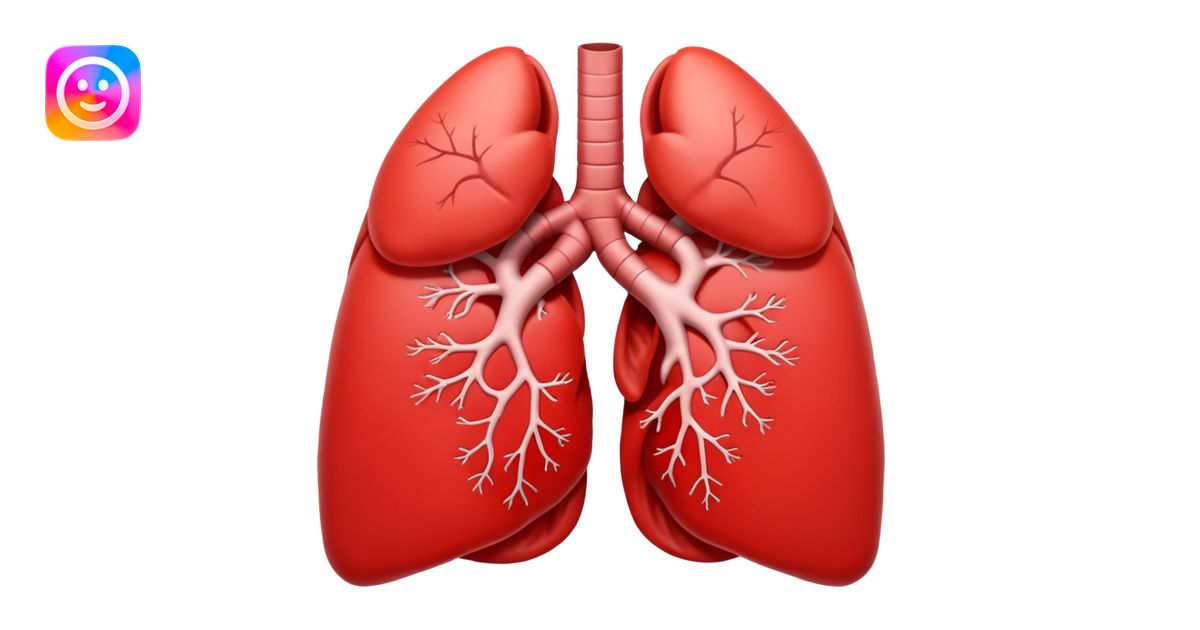 very simple not realistic lungs emoji emoji | AI Emoji Generator