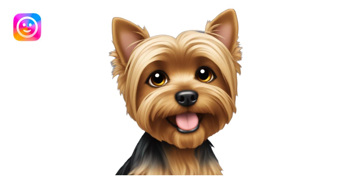 Emoji dog yorkie love emoji | AI Emoji Generator