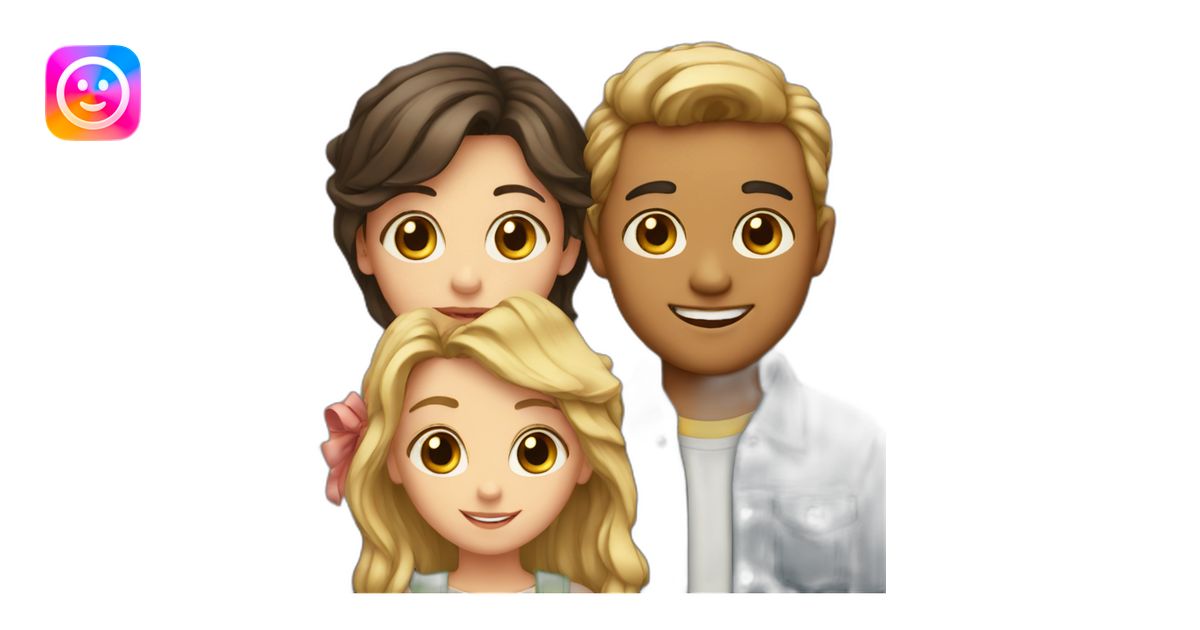 3 girls and 1 boy all fair emoji | AI Emoji Generator