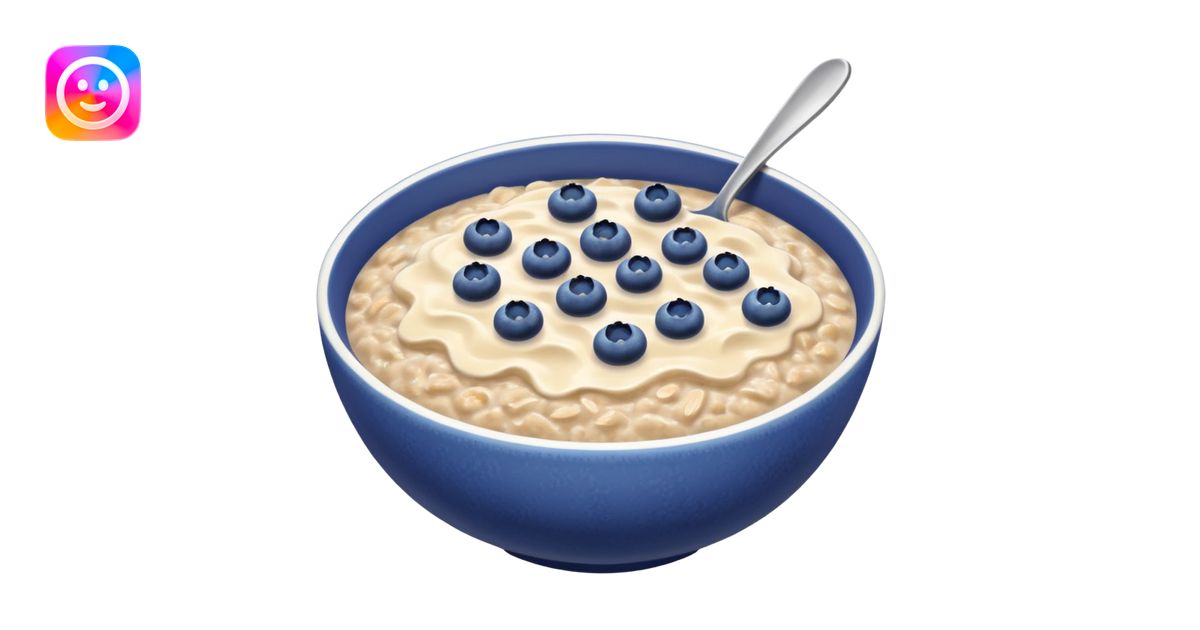 Blueberry oatmeal iPhone emoji emoji | AI Emoji Generator