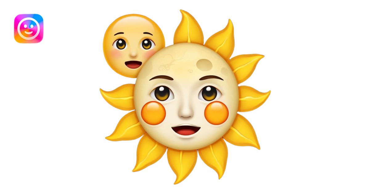 moon in front of the sun (in an eclipse) with classic emoji tear ...