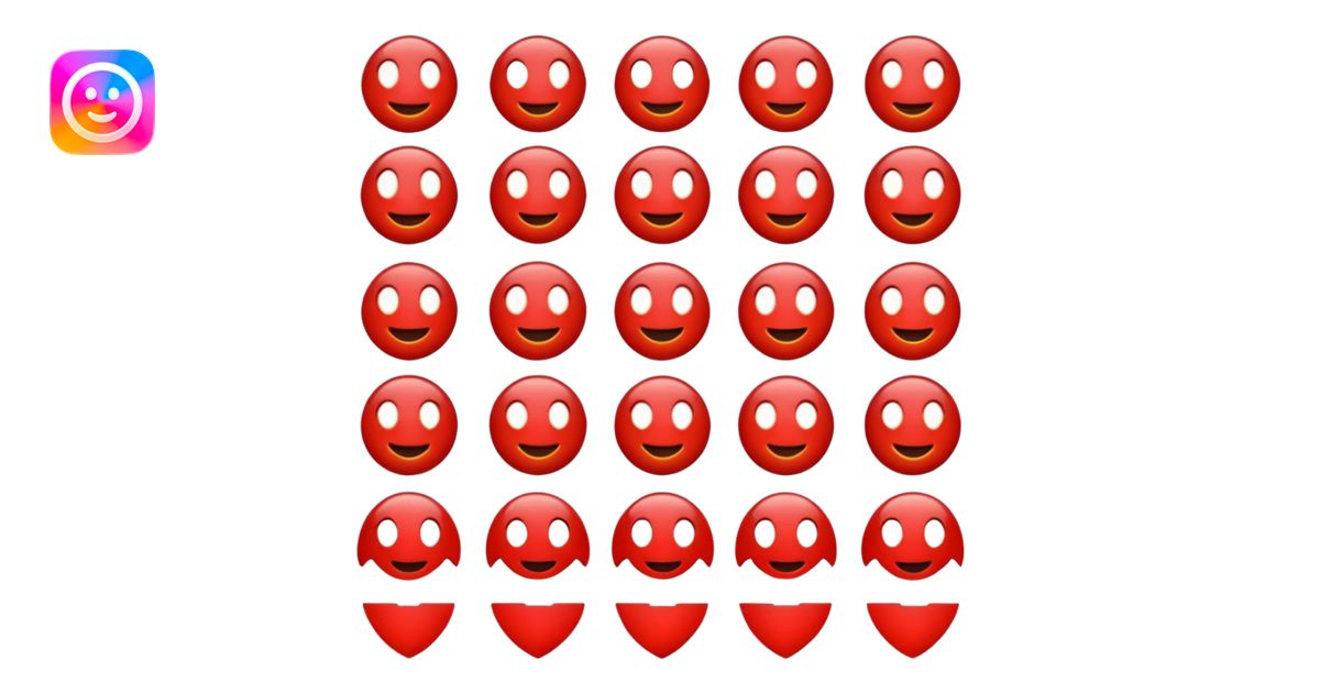 Red emoji emoji | AI Emoji Generator