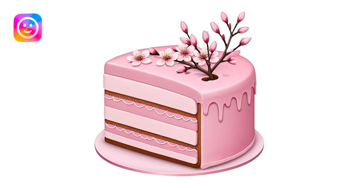 sakura cake slice emoji | AI Emoji Generator