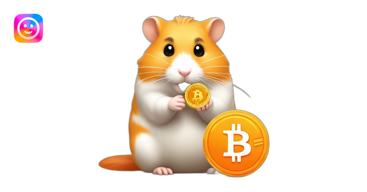 an orange hamster holding a BTC coin, pixelart emoji | AI Emoji Generator