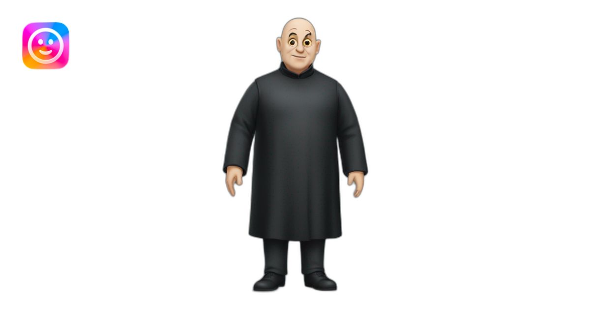 Uncle Fester wearing office outfit emoji | AI Emoji Generator