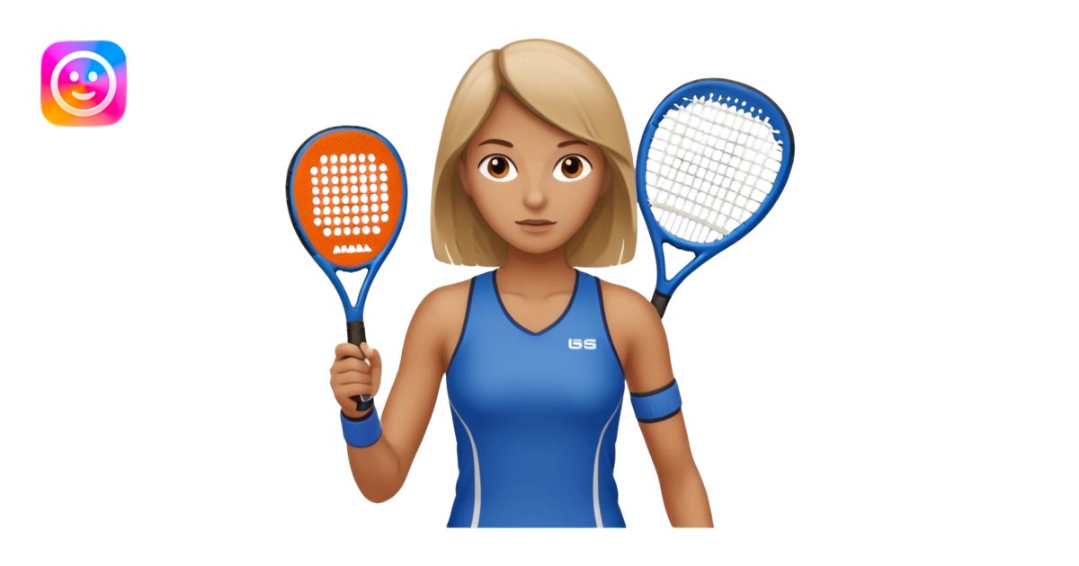 women after padel with 1 padel racket emoji | AI Emoji Generator