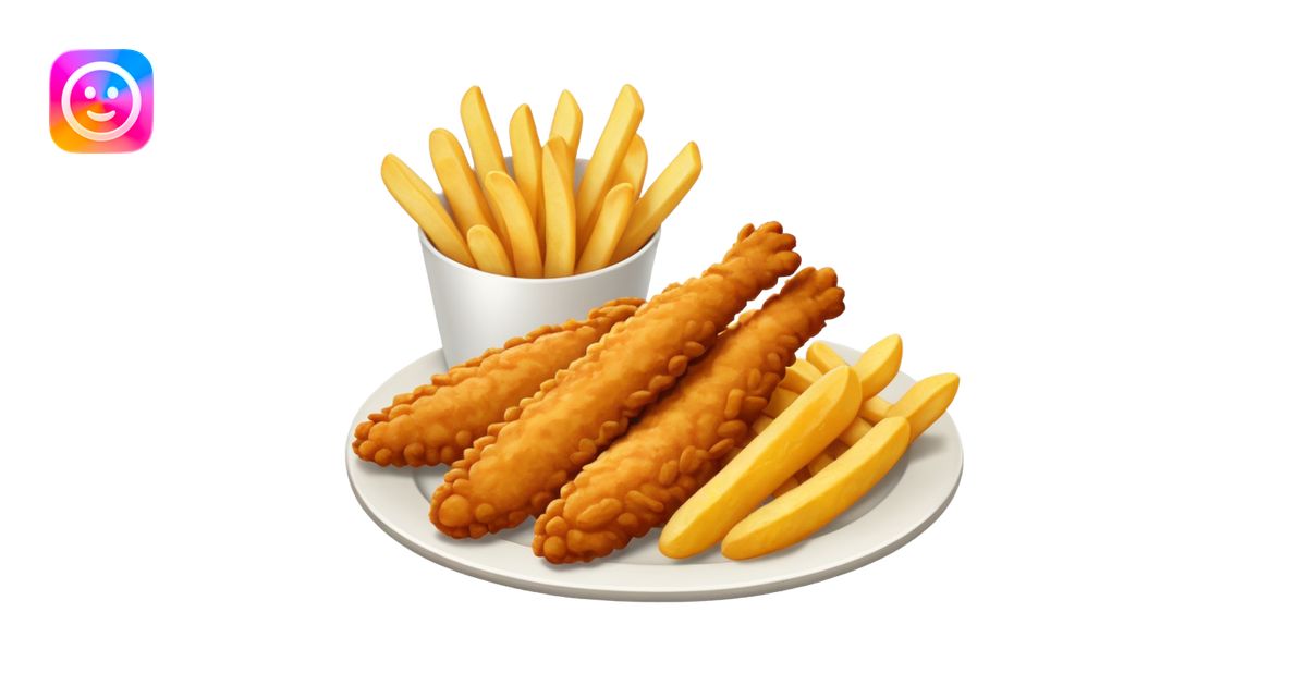 Chicken tenders and fries emoji | AI Emoji Generator