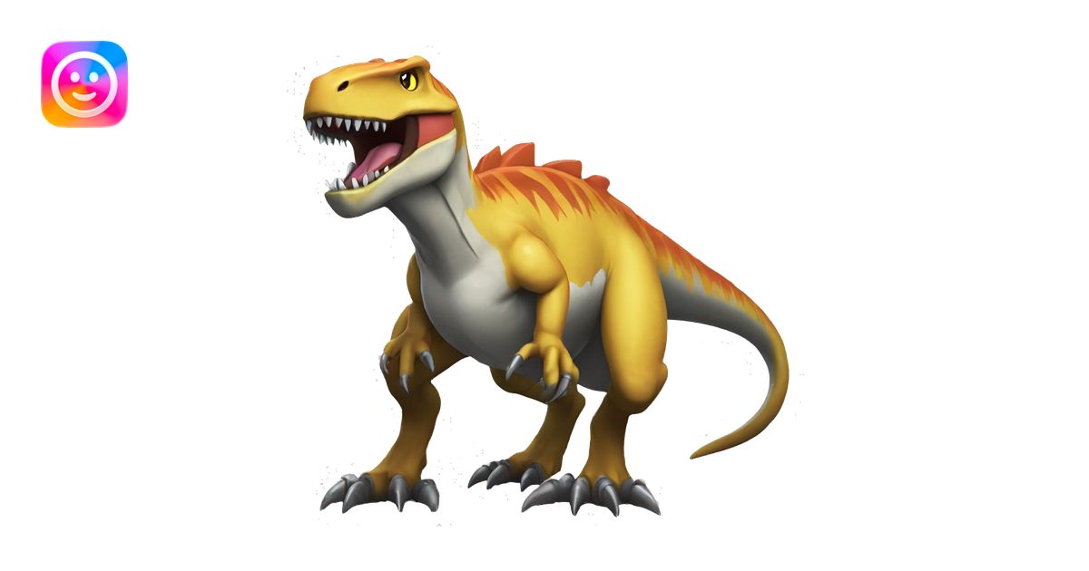 Cool Edgy Digimon-Fakemon-T-Rex with edgy markings full body emoji | AI ...