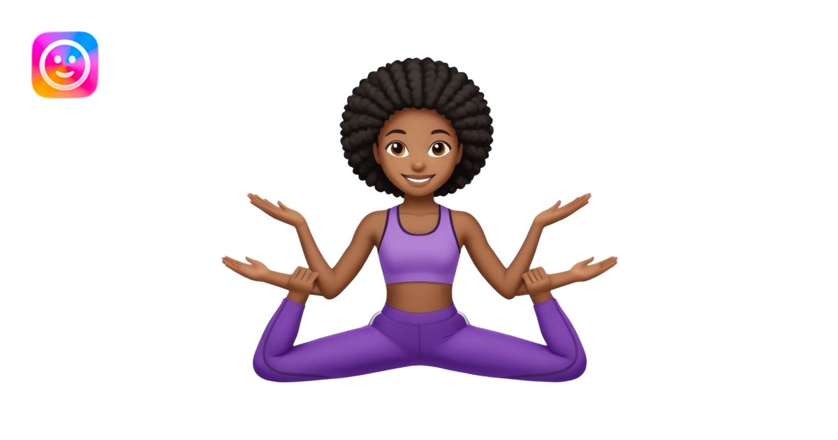 Black girl doing splits emoji | AI Emoji Generator