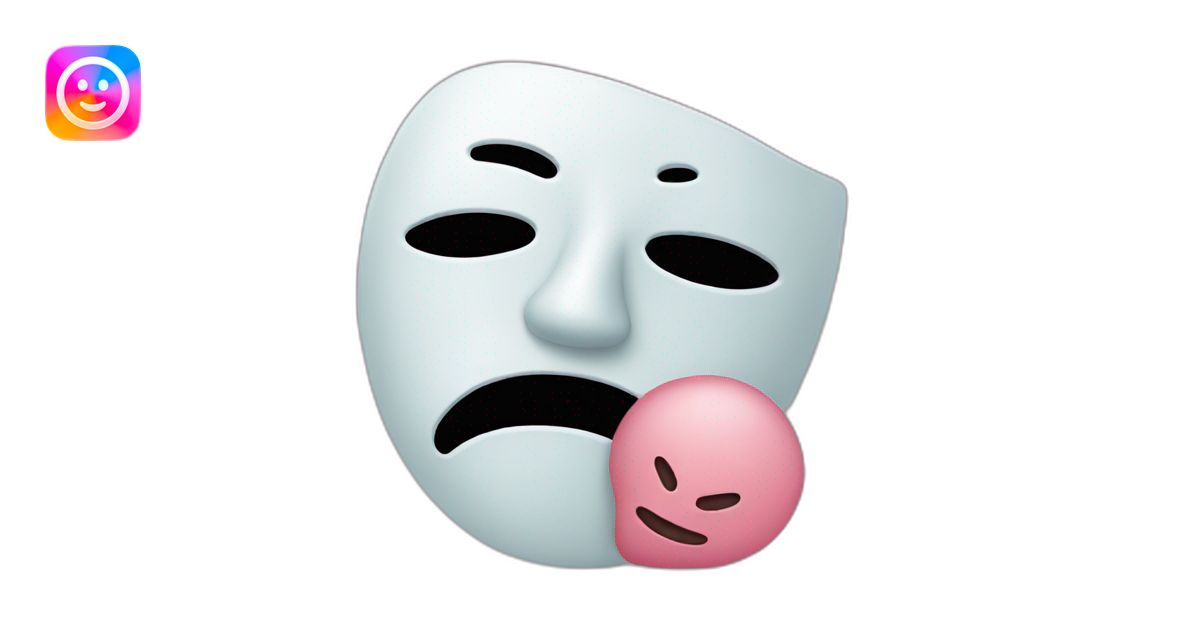 sad face behind an happy mask emoji | AI Emoji Generator