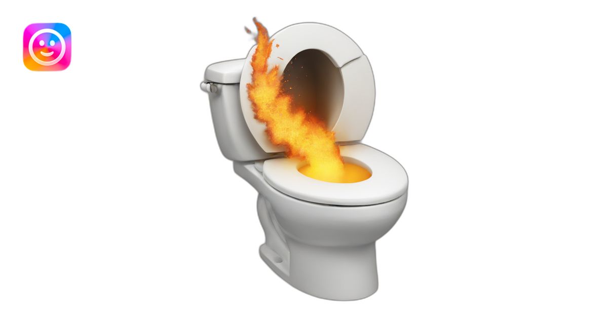 exploding fire toilet emoji | AI Emoji Generator