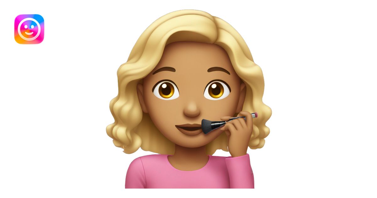 Girl putting on makeup emoji | AI Emoji Generator