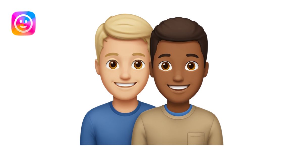 2 guys emoji | AI Emoji Generator