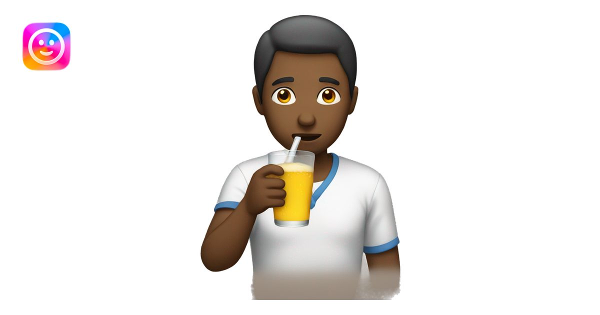 Person drinking emoji | AI Emoji Generator