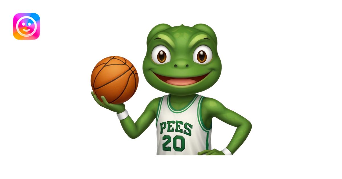 pepe frog throwing a basketball emoji | AI Emoji Generator