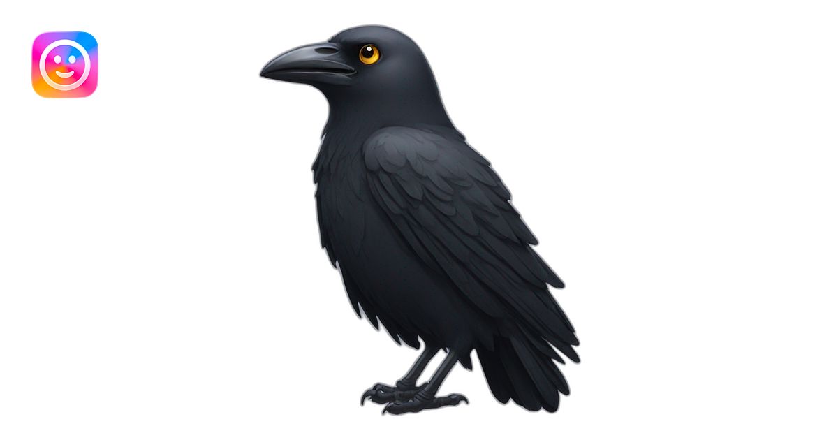crow with tears in its eyes emoji | AI Emoji Generator