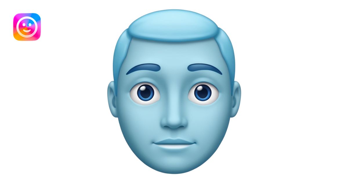 Blue face emoji | AI Emoji Generator