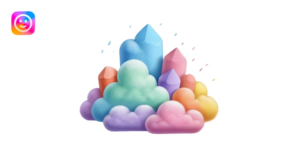 colourful chalk dust emoji | AI Emoji Generator