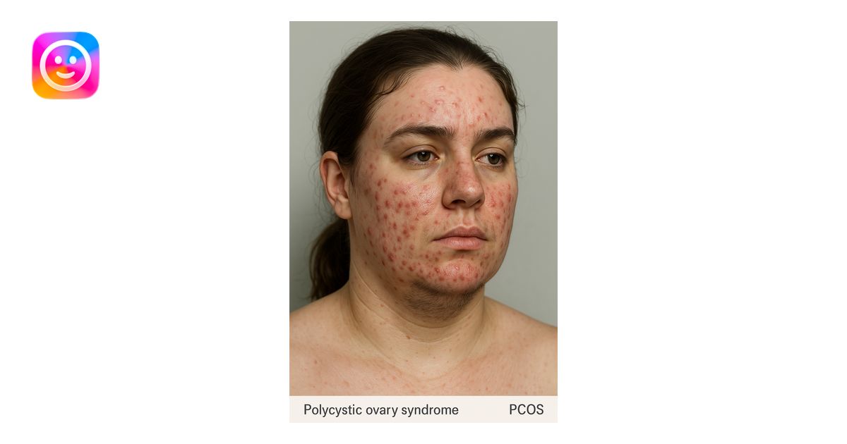 realistic 3D medical portrait of a woman with polycystic ovary syndrome ...