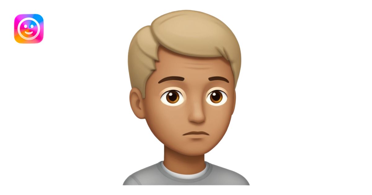 A man missing his wife thinking about her emoji | AI Emoji Generator