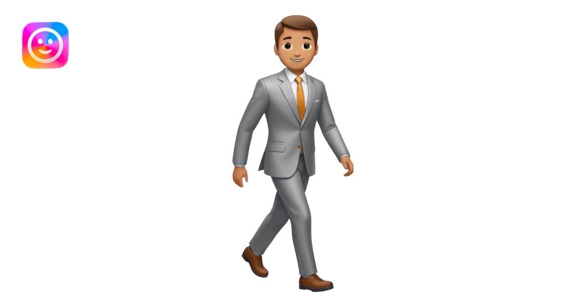 steel walk man emoji | AI Emoji Generator