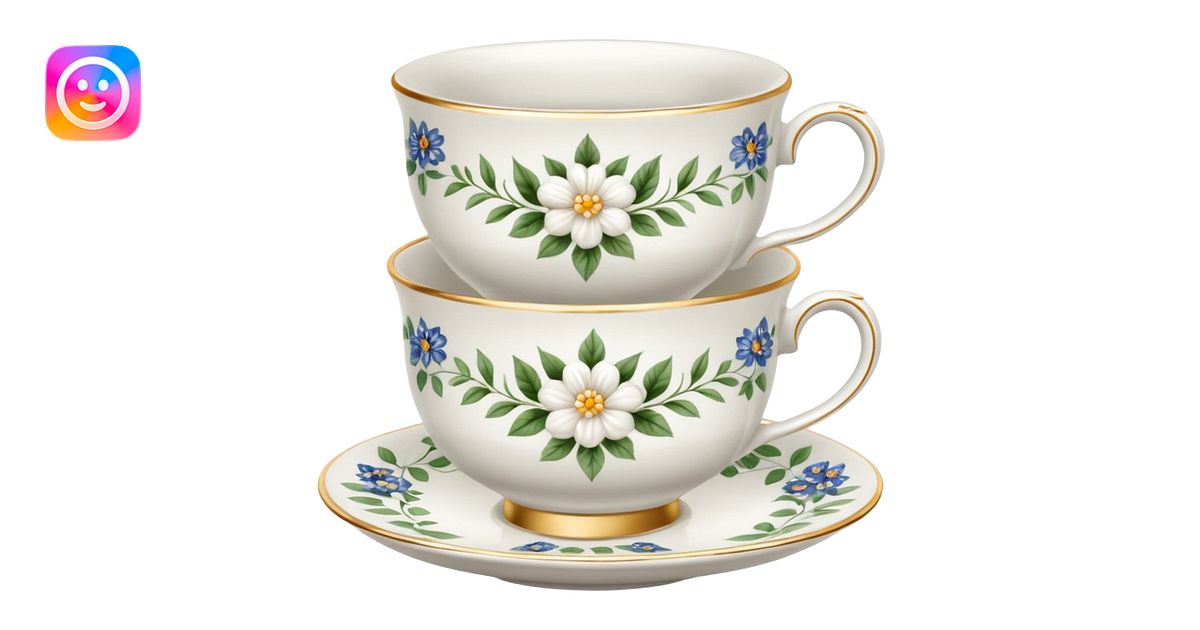 porcelain tea cups emoji | AI Emoji Generator